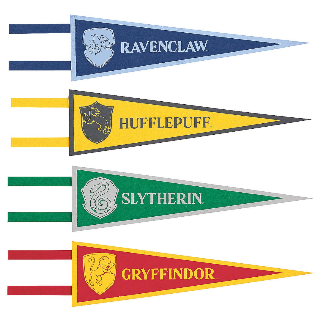 Officially Licensed Harry Potter House Pennant Flags GST Automatically ...