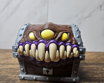 Handcrafted Mimic Chest – Dnd & MTG Deck Box – Custom Dice Holder - Etsy