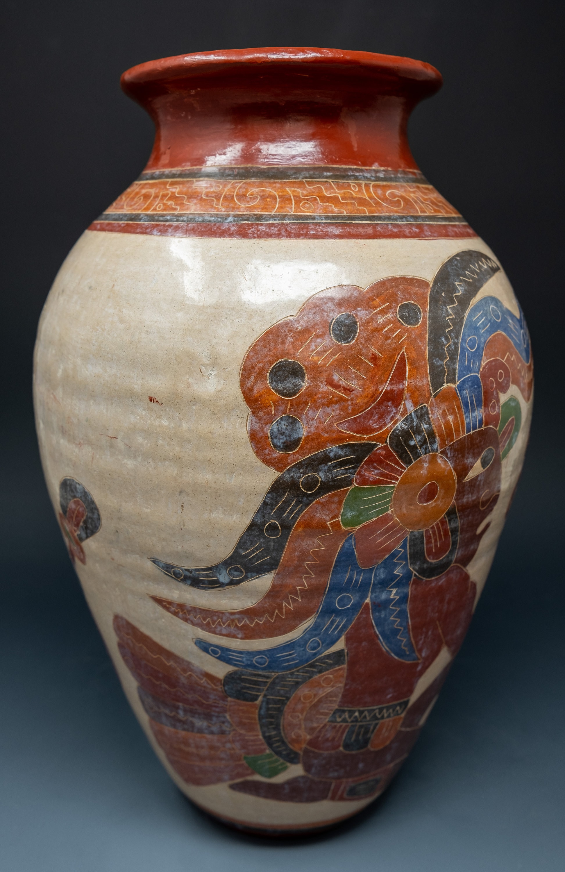 Mayan Style Pottery Vase - Etsy