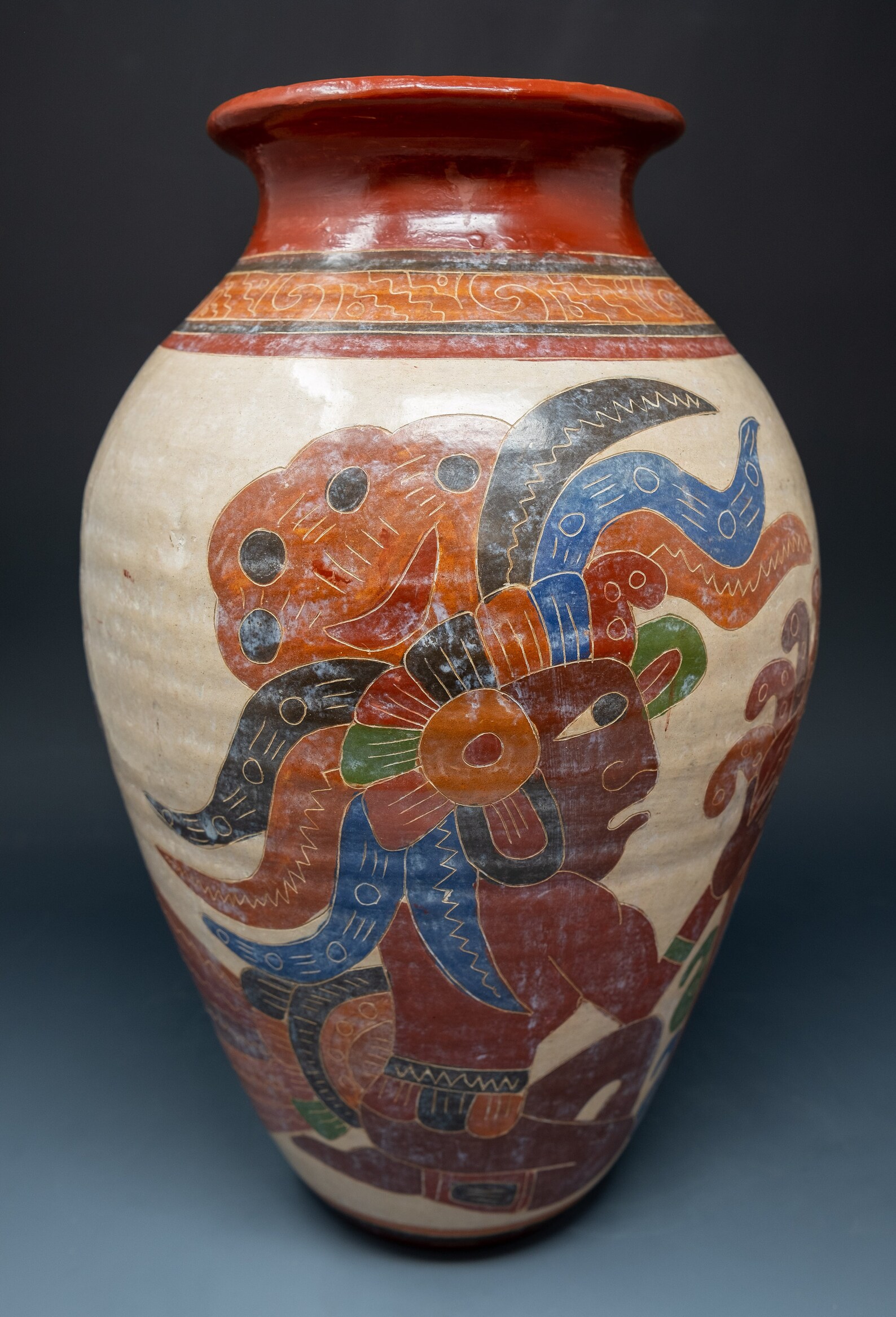 Mayan Style Pottery Vase - Etsy