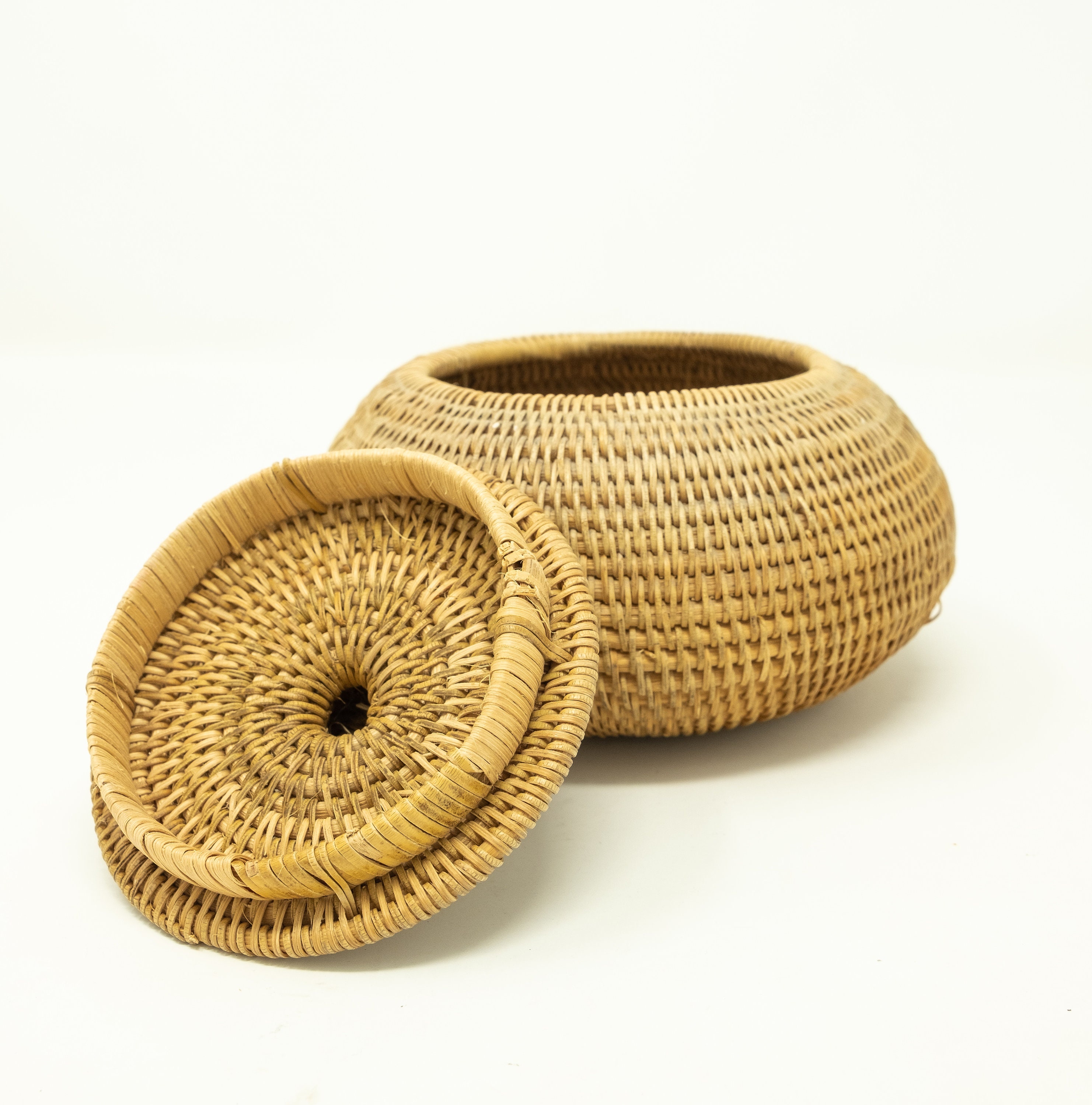 Antique Native Basket With Lid - Etsy