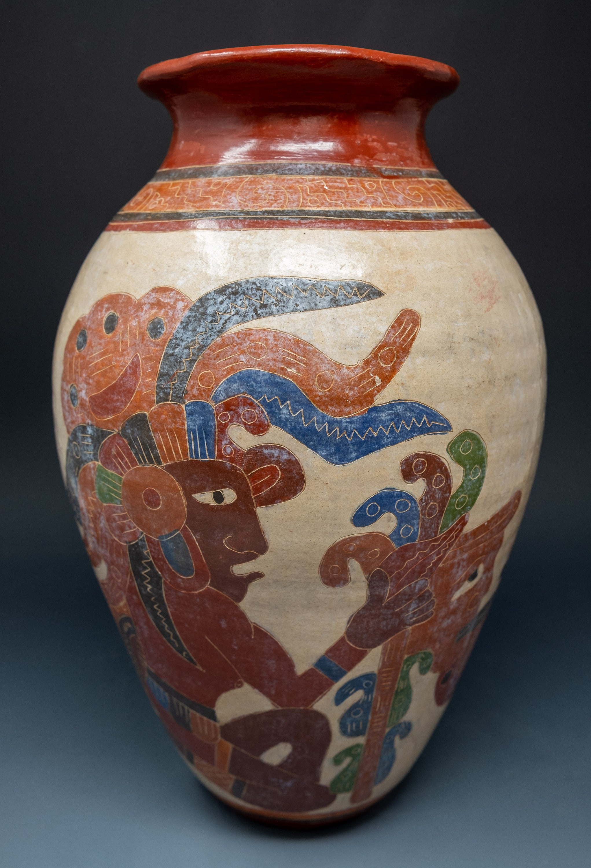 Mayan Style Pottery Vase - Etsy