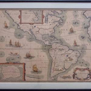 Carte De L'amerique -1624- - Etsy