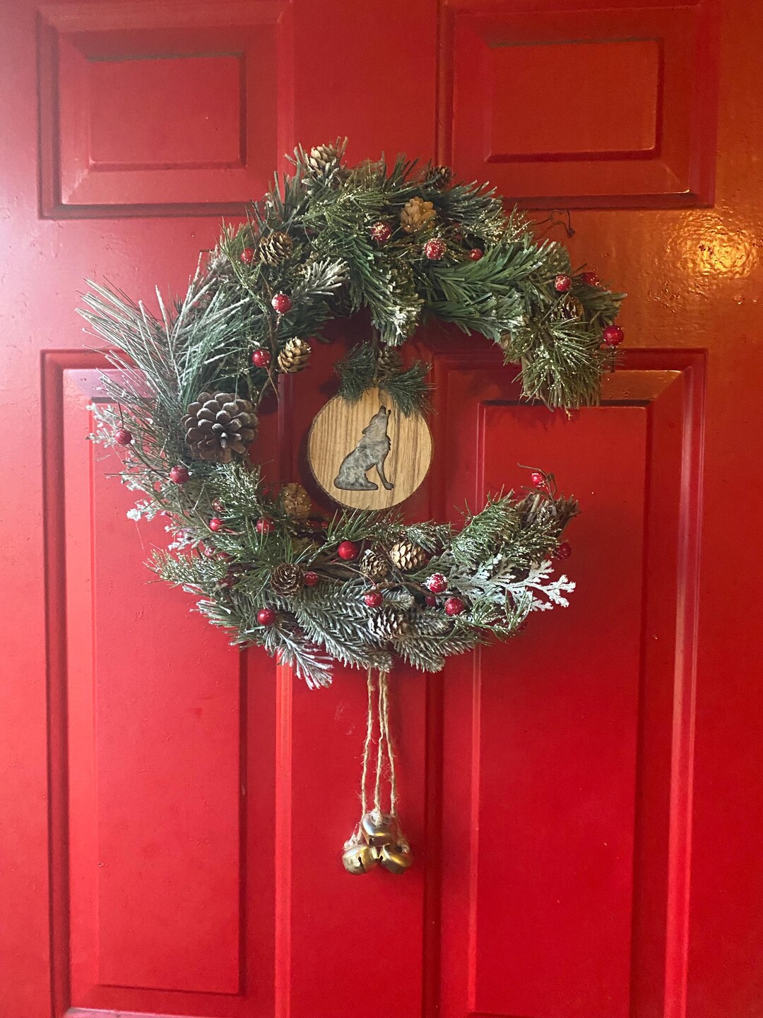 Yule Crescent Moon , Wolf Witchy Home Decor, Nature Cleansing ...