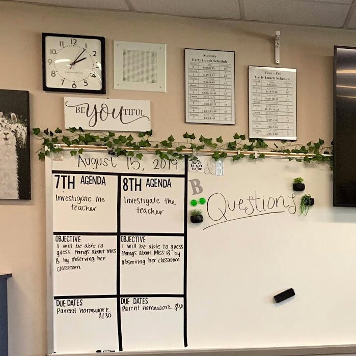 CUSTOM Classroom Whiteboard Decals 2 INCHES TALL - Etsy