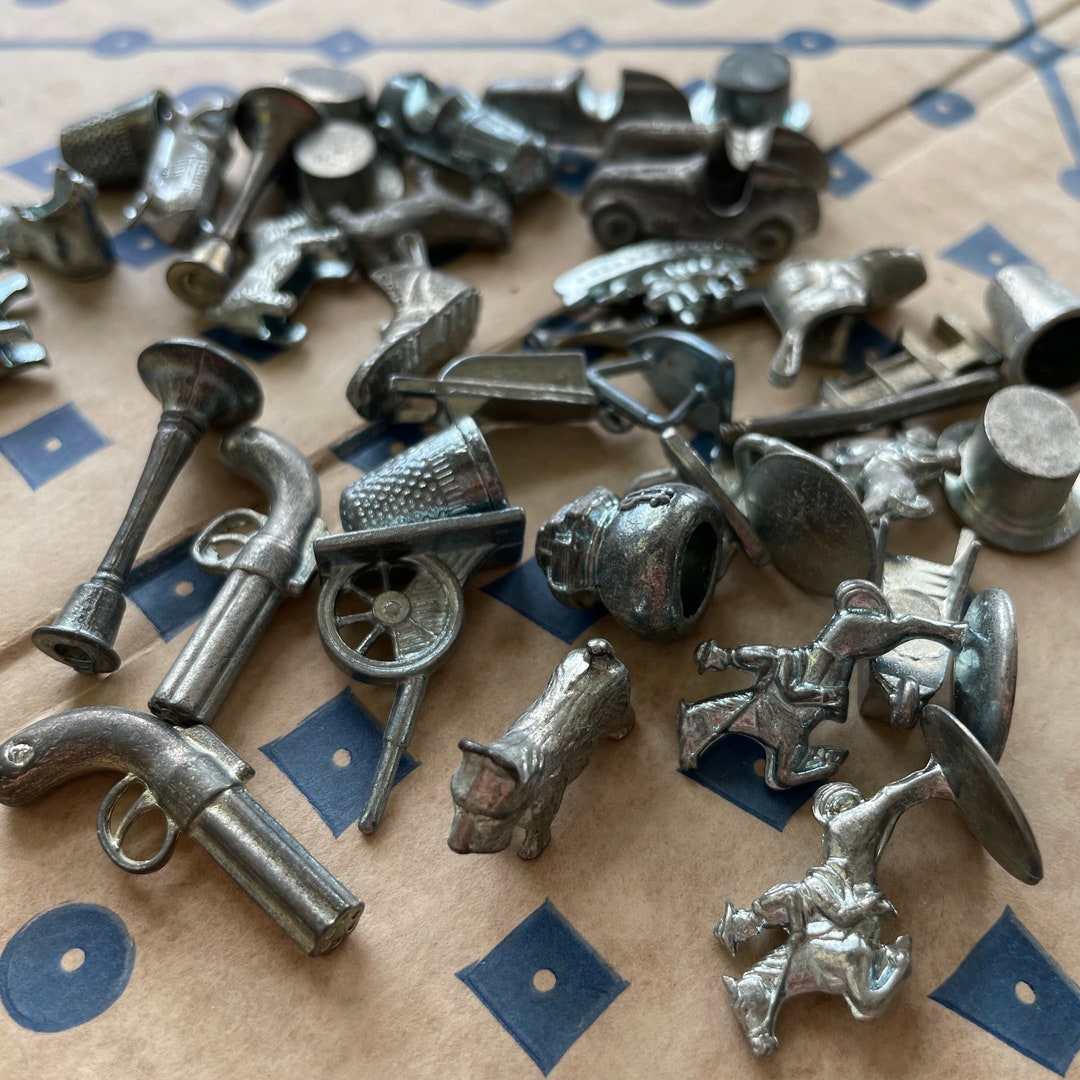 Vintage Monopoly Token Piece Replacement Set 6 Metal Game Piece Token ...