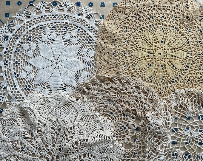 Cream Lace Doilies Vintage Wedding Bohemian Wedding DIY Lace - Etsy
