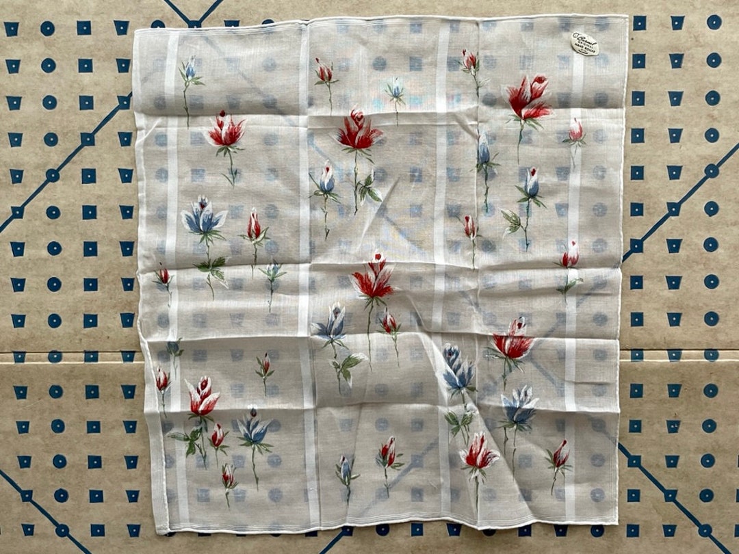 Vintage Lady Handkerchief With Burmel Hand Rolled Hem Excellent ...