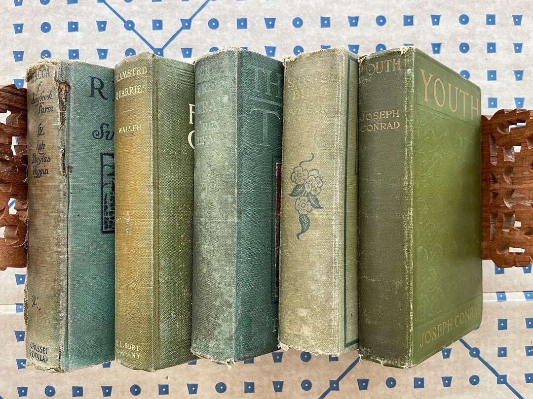 Vintage Book Decor, Green Cloth Cover Book Collection: Sunnybrook ...