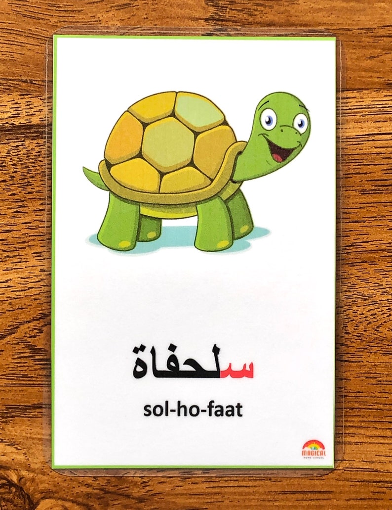 Arabic Alphabet Animal Flashcards, Arabic Arabic Flashcards Alphabet ...