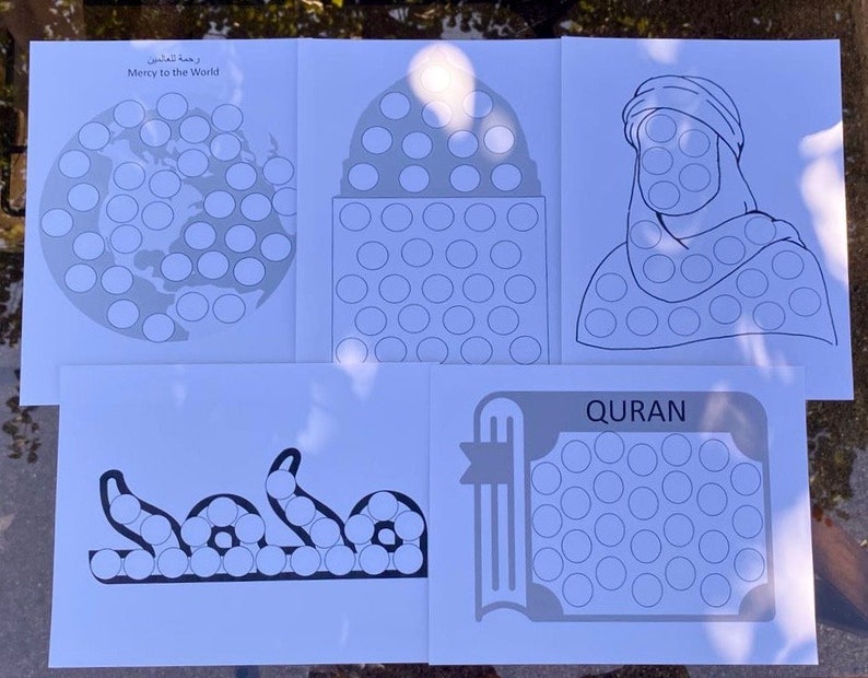 Prophet Muhammad Dot Marker Printable, Do A Dot Coloring Toddler ...
