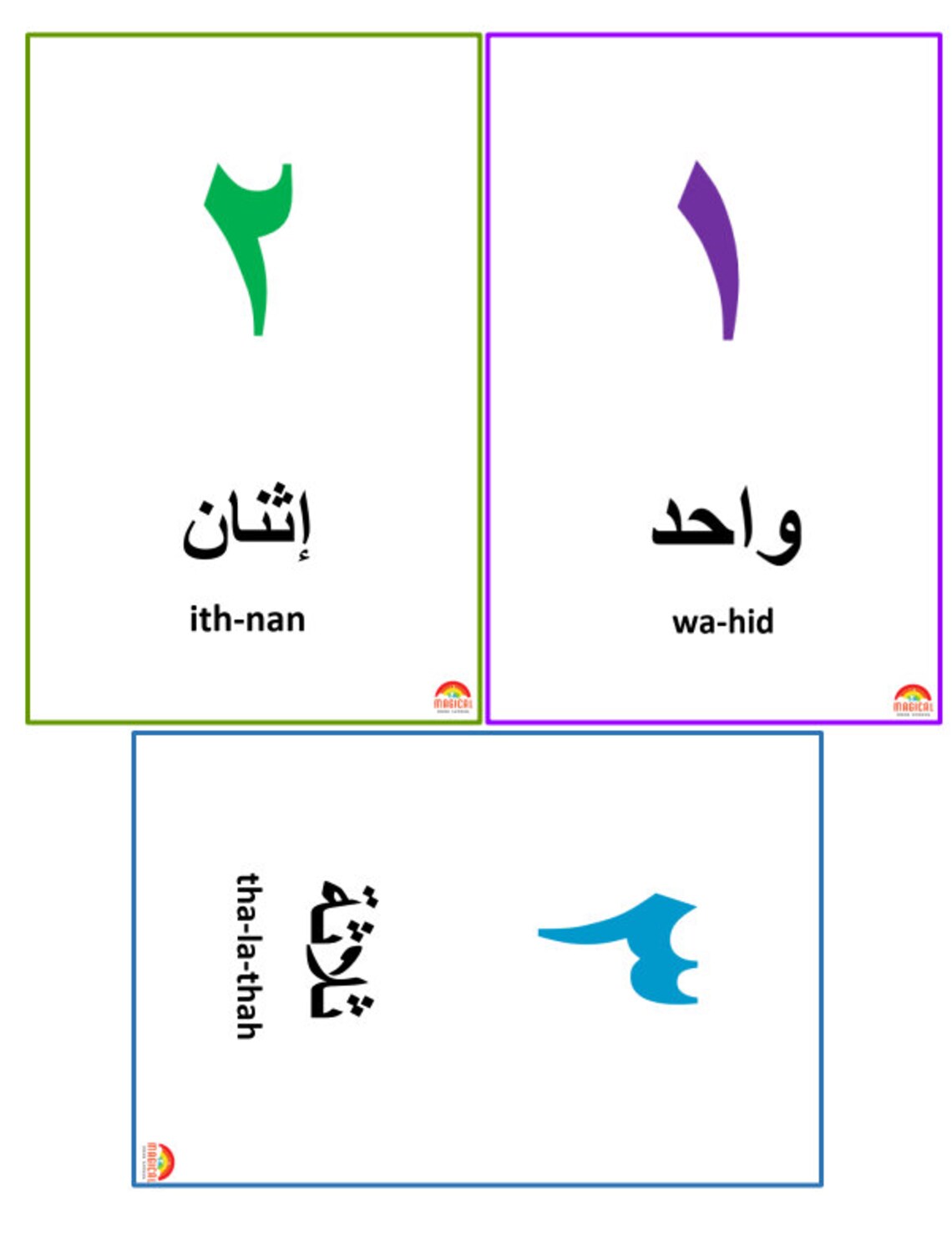 Laminated Arabic Cards,school,eid Gift,العربية,numbers,card,prints,gift ...