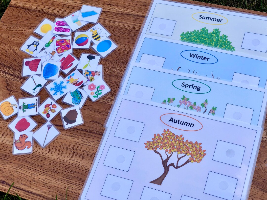 Match the Season Bundle, Four Seasons Printable, Preschool Activity ...
