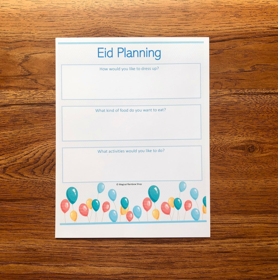 Eid Wish List Printable Eid Planning Activity عيد مبارك Eid - Etsy