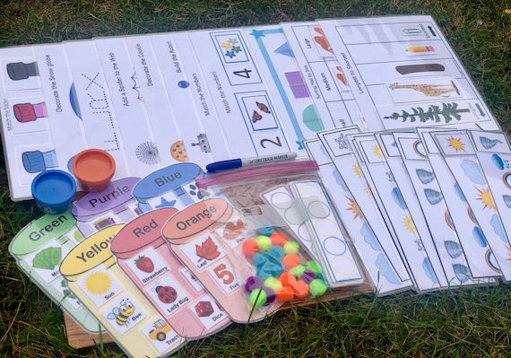 Busy Bag Preschool Toddler Busy Book Numbers Fine Motor Skills | Etsy