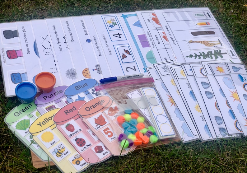 Busy Bag Preschool Toddler Busy Book Numbers Fine Motor Skills ...