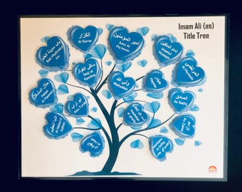 Islamic Resource Velcro Chart Imam Ali Titles Birthday - Etsy