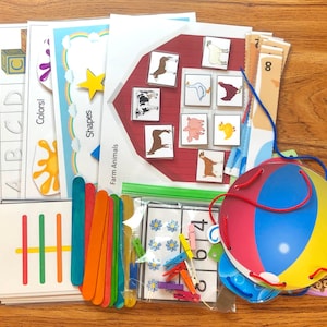 Busy Bag Preschool Toddler Busy Book Numbers Fine Motor Skills ...