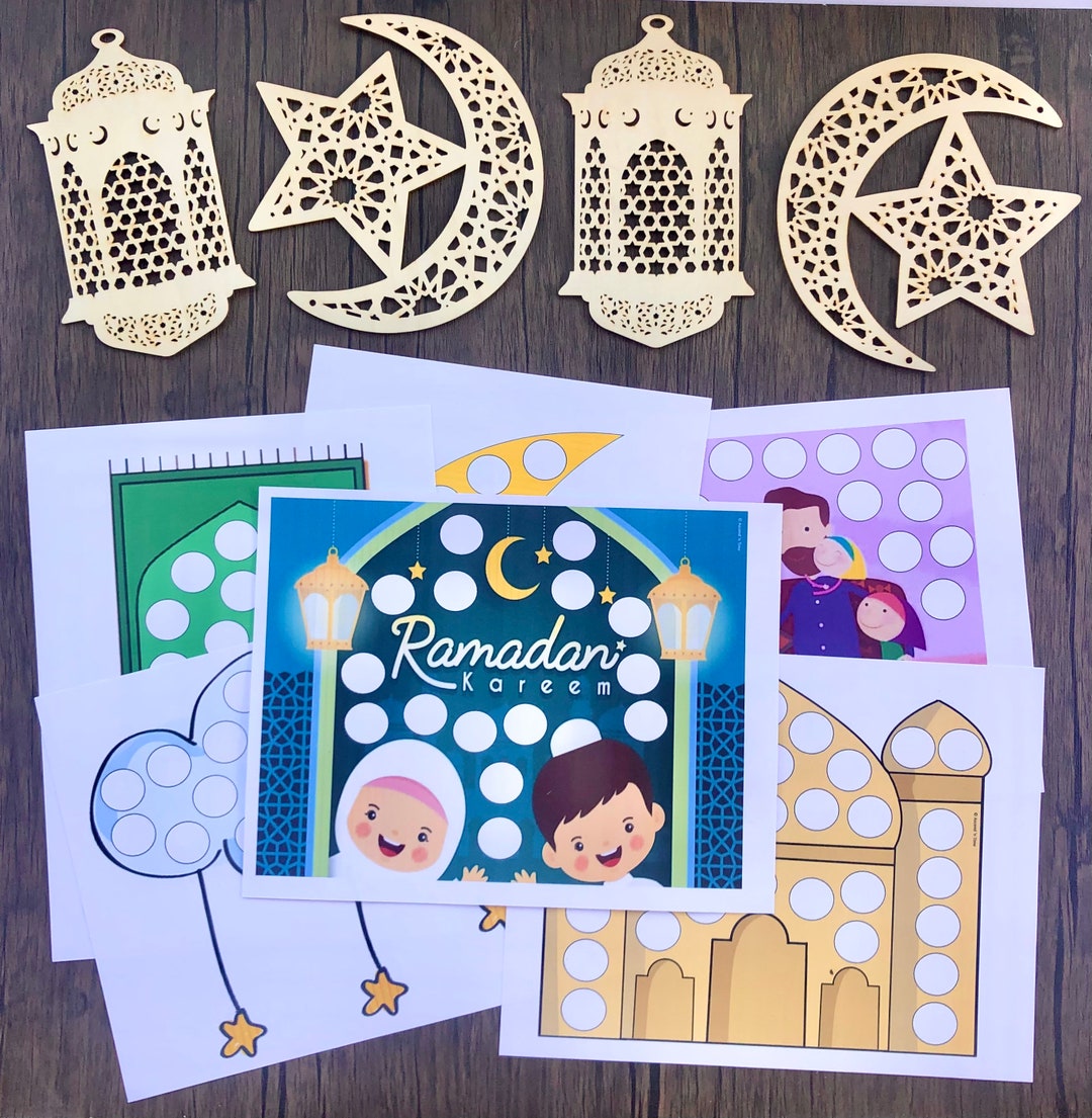 Ramadan Dot Marker Printable, Do A Dot Coloring Toddler Preschool Kids ...
