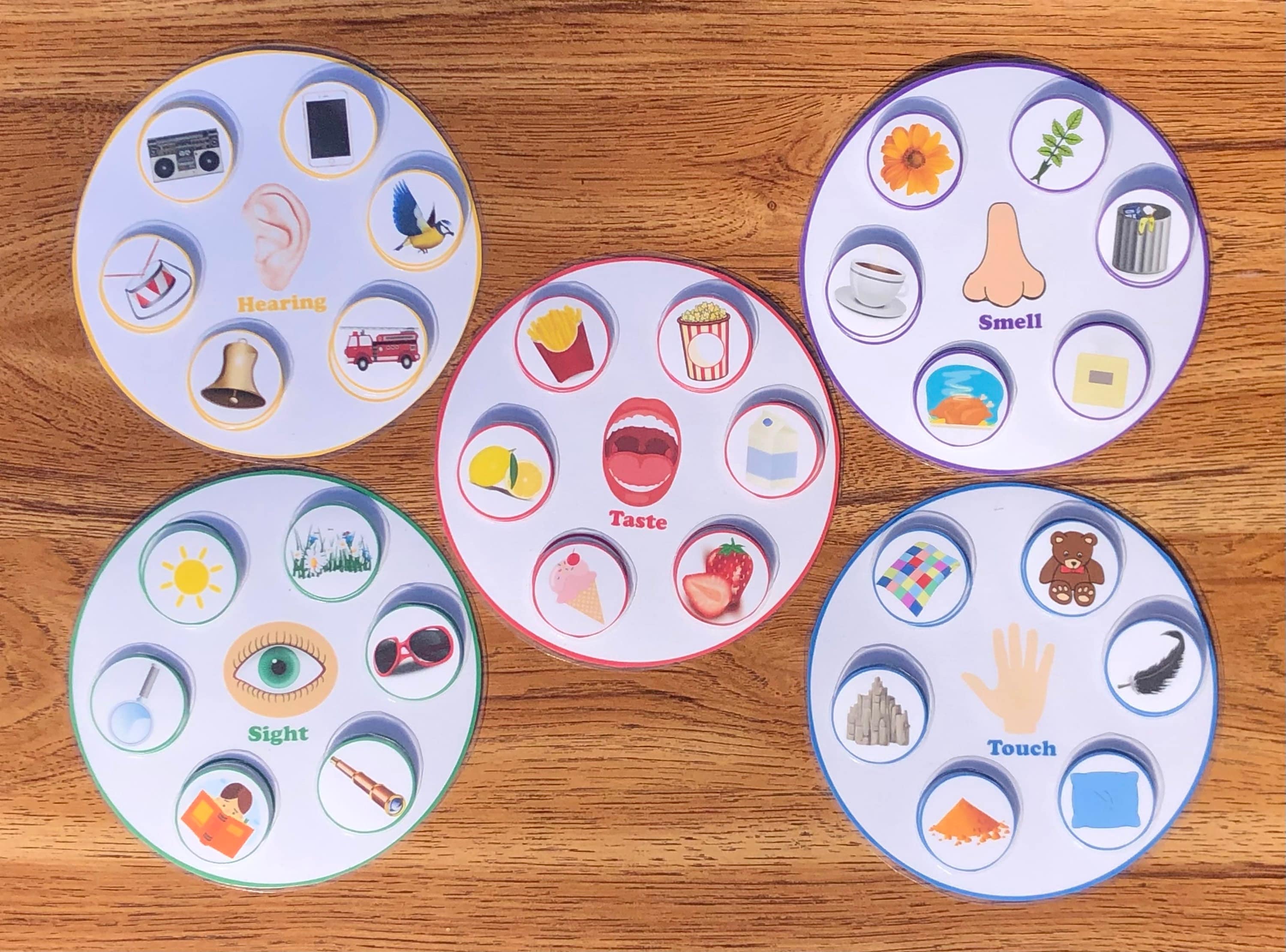 Senses Sorting Game, Preschool Game Senses Matching, Fine Motor Skills ...