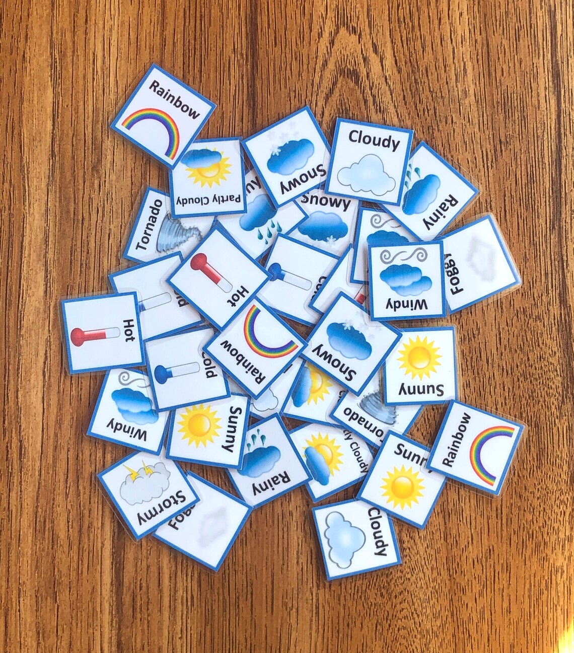 Weather Chart Velcro Board Educational Play Learning Toy Busy Board ...