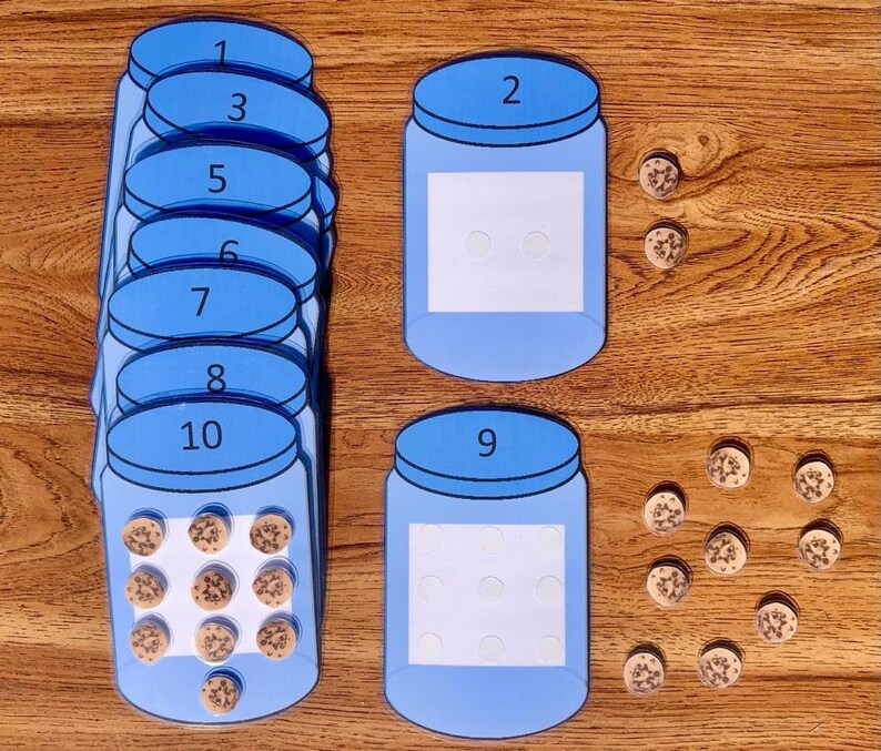 Number Cookie Jars, Download Preschool Game Counting1-10, Fine Motor ...