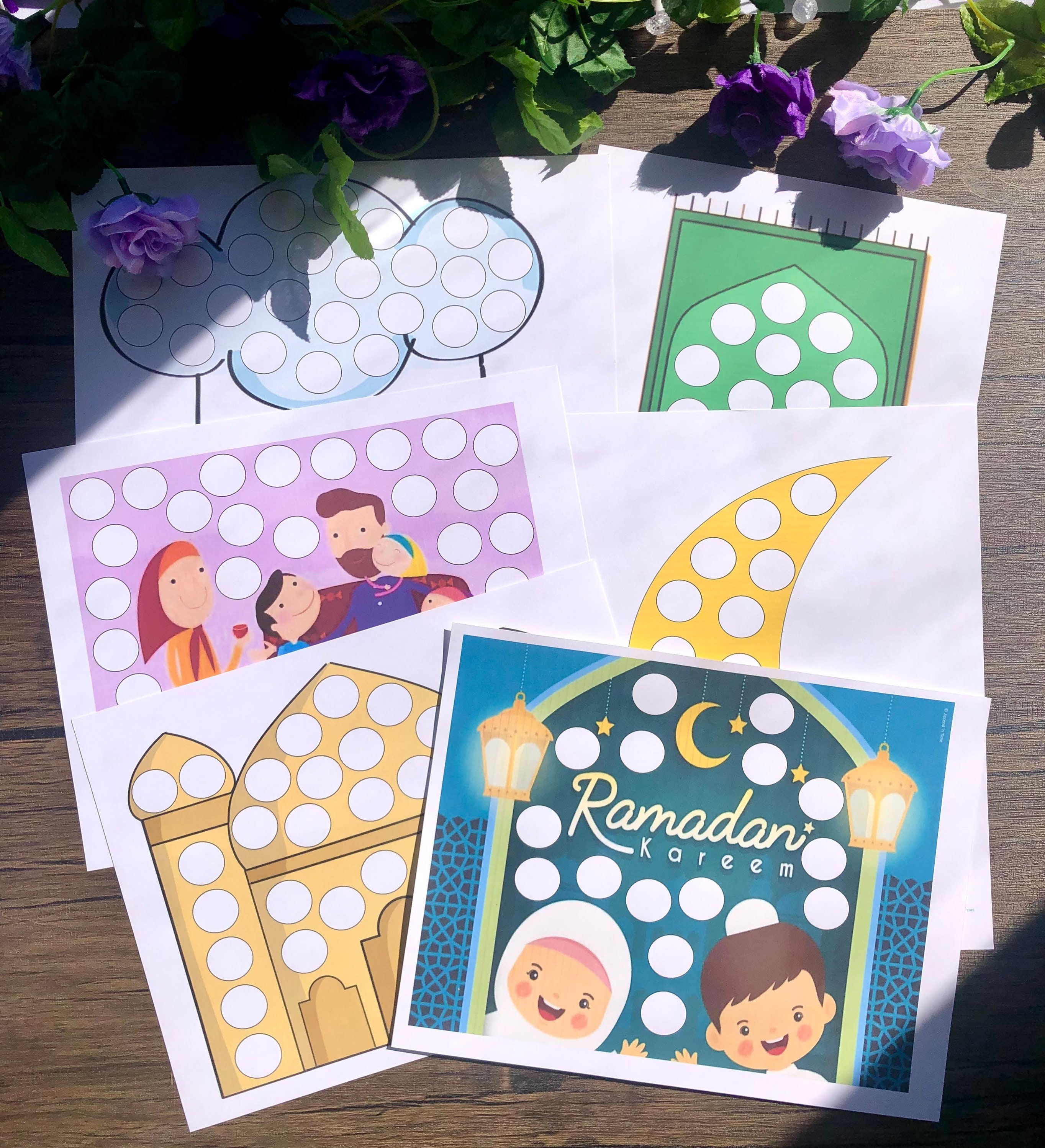 Ramadan Dot Marker Printable, Do A Dot Coloring Toddler Preschool Kids ...