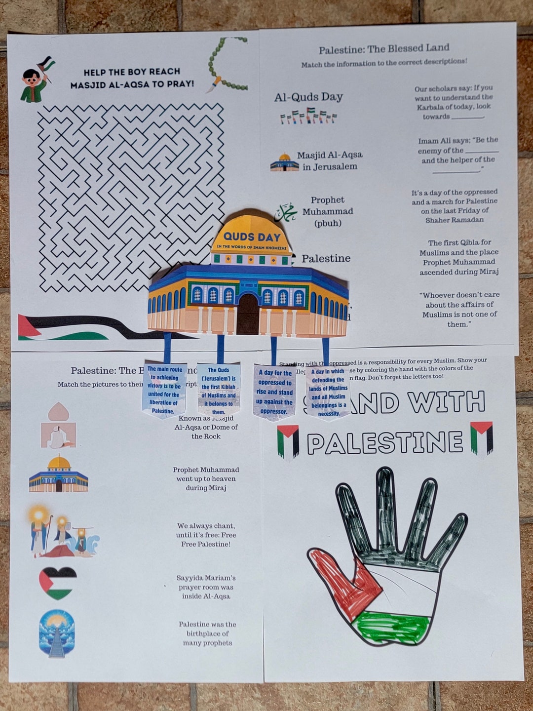 2024 Palestine Bundle, Palestine, Digital Download, Puzzle, Coloring ...