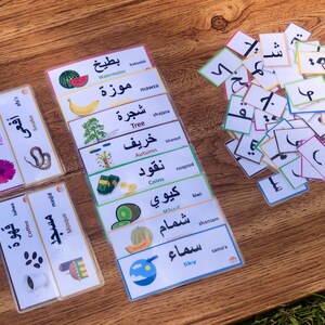 Arabic Puzzle, Arabic Letter & Picture, Arabic Alphabet, Flashcards ...