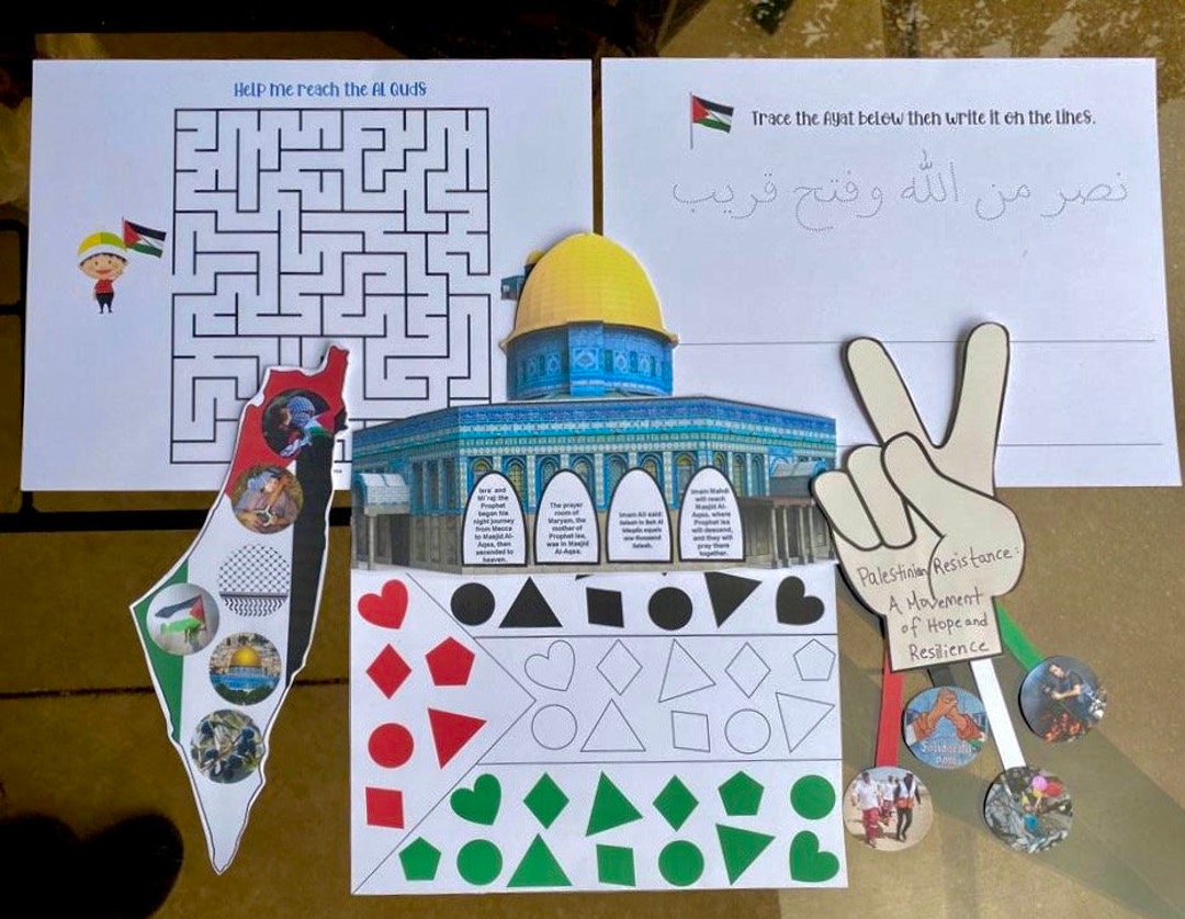 2023 Palestine Bundle, Palestine, Digital Download, Puzzle, Coloring ...