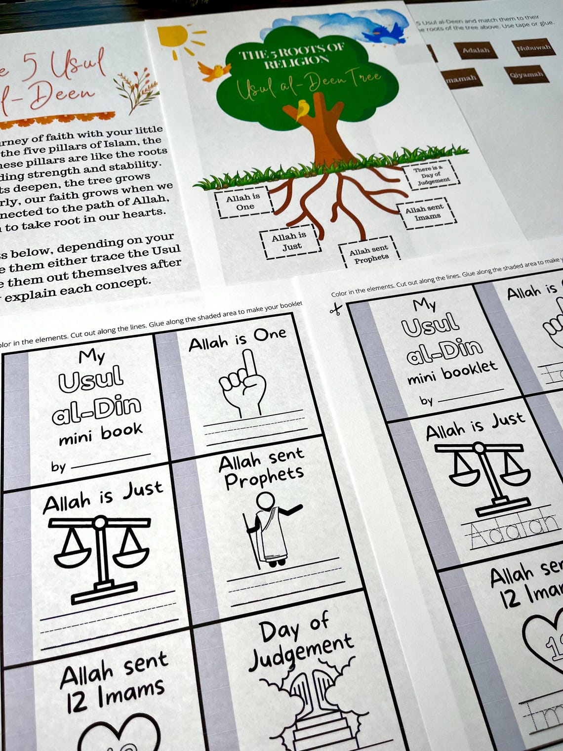 Usul Al Deen Activities, Matching Islamic Puzzles, Printable, أصول ...
