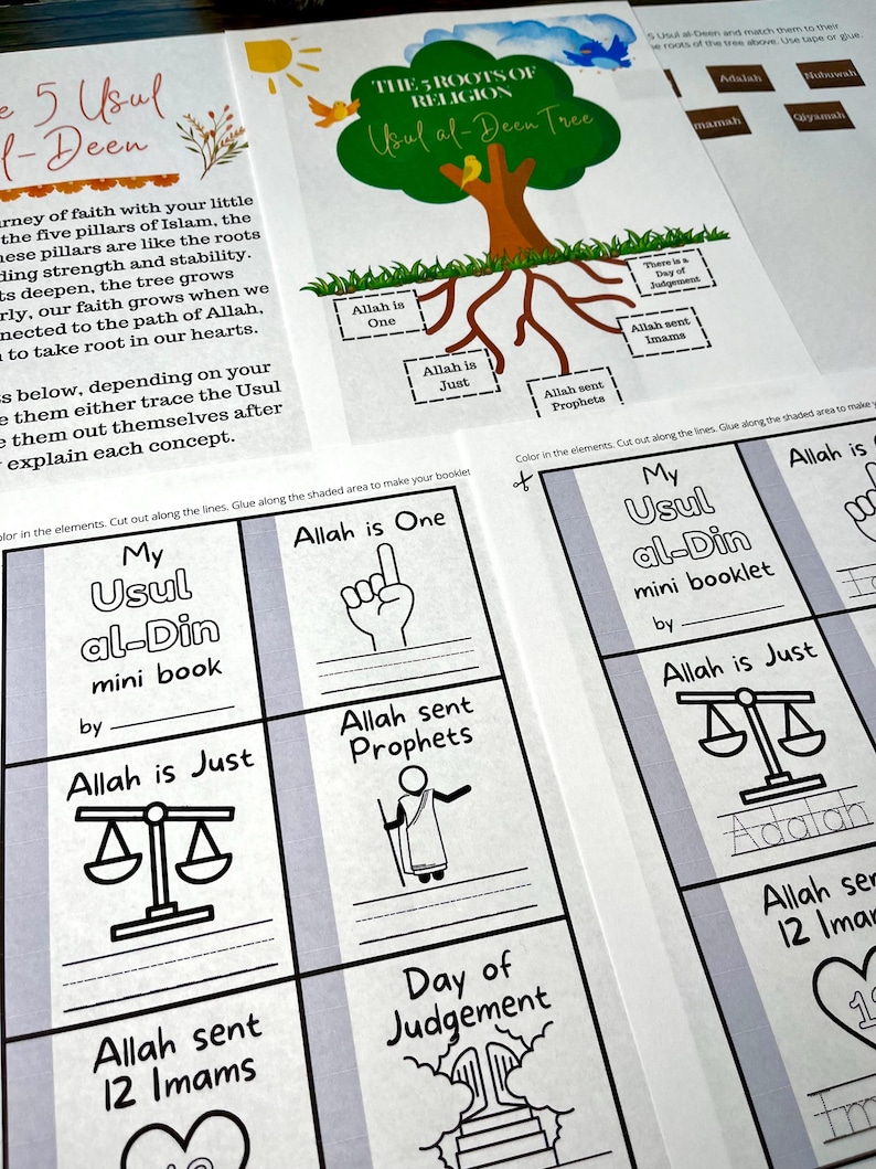Usul Al Deen Activities, Matching Islamic Puzzles, Printable, أصول ...