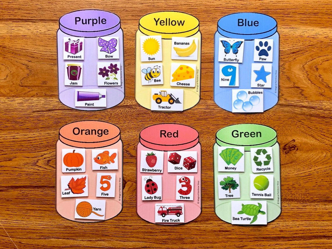 Color Sorting Game, Preschool Game Color Matching, Fine Motor Skills ...