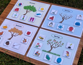 Match the Season Bundle, Four Seasons Printable, Preschool Activity ...
