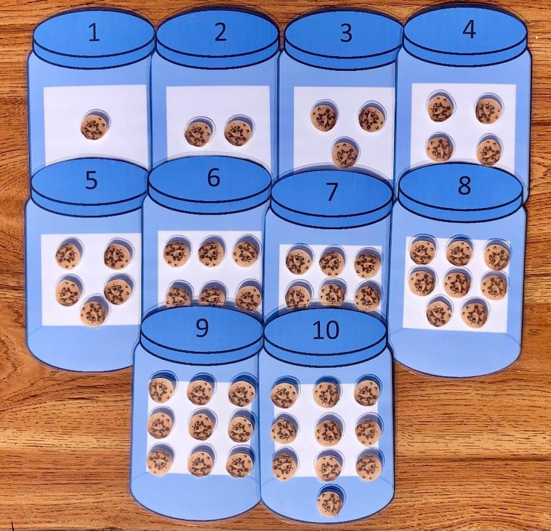 Number Cookie Jars, Download Preschool Game Counting1-10, Fine Motor ...