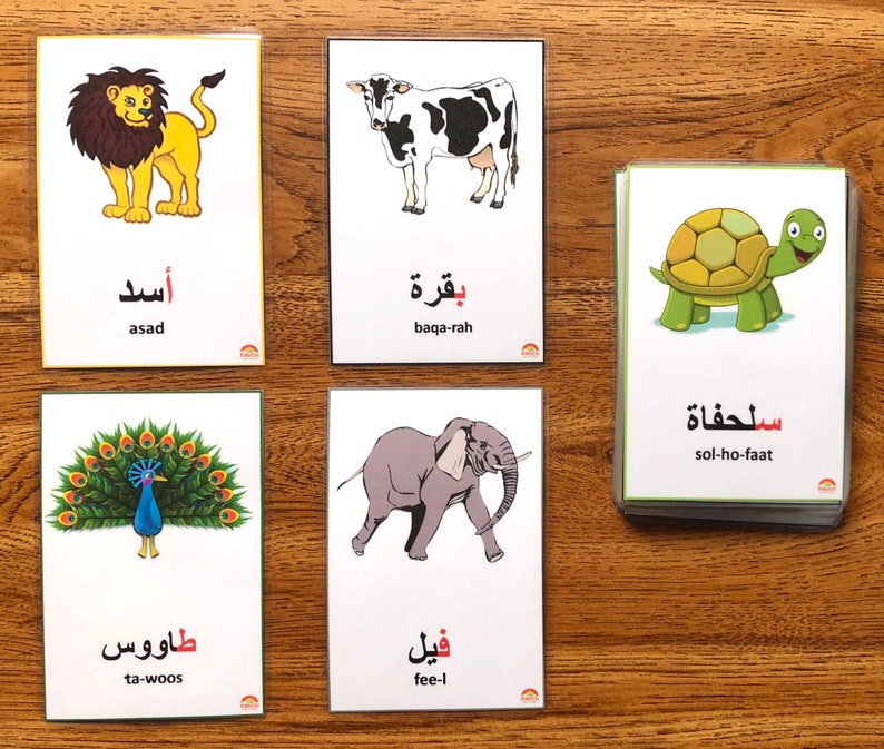 Arabic Alphabet Animal Flashcards Arabic Arabic Flashcards - Etsy