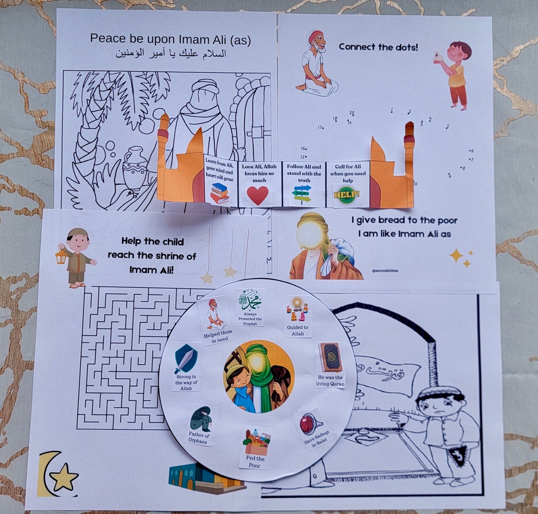 2024 Ages 3-7 Imam Ali Bundle, Imam Ali Activities, الإمام علي, Hands ...