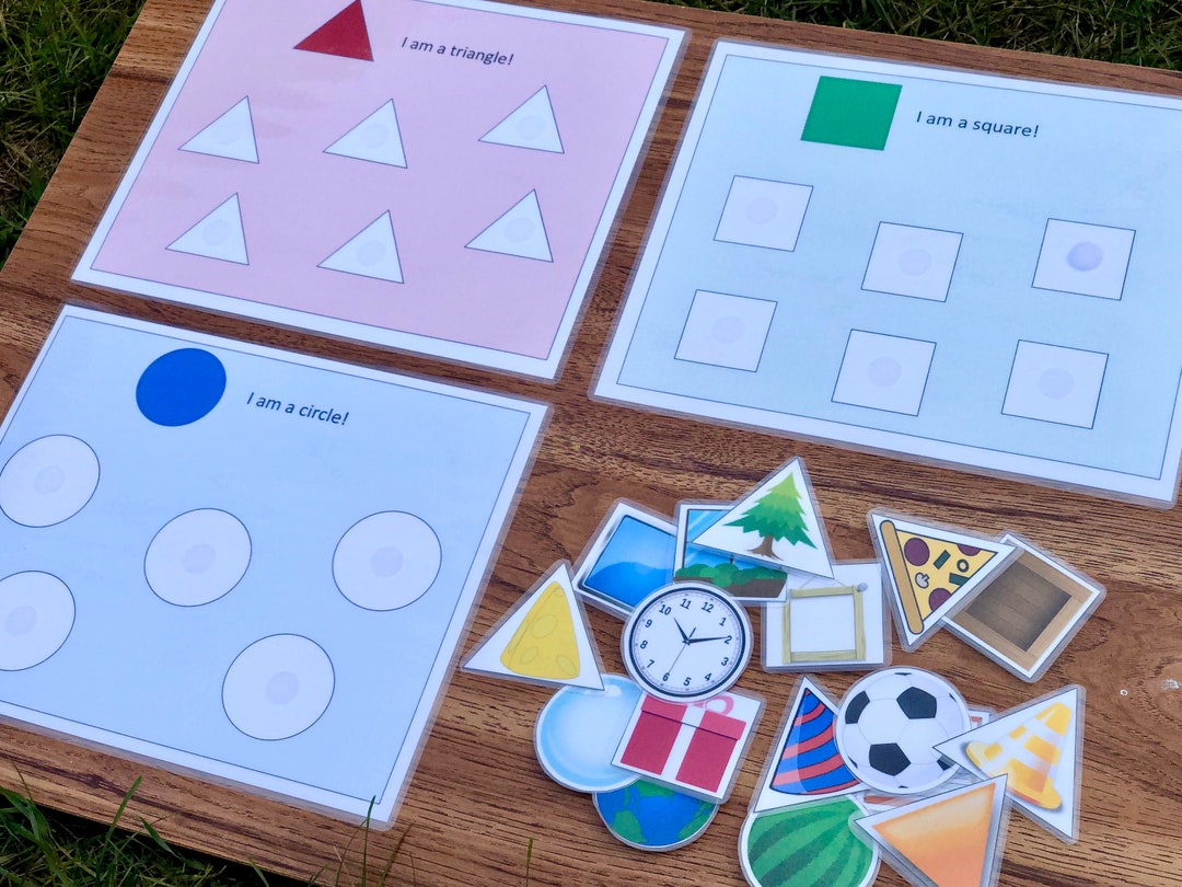Shapes Activity Bundle, Match the Shapes , Shapes Printable, Preschool ...