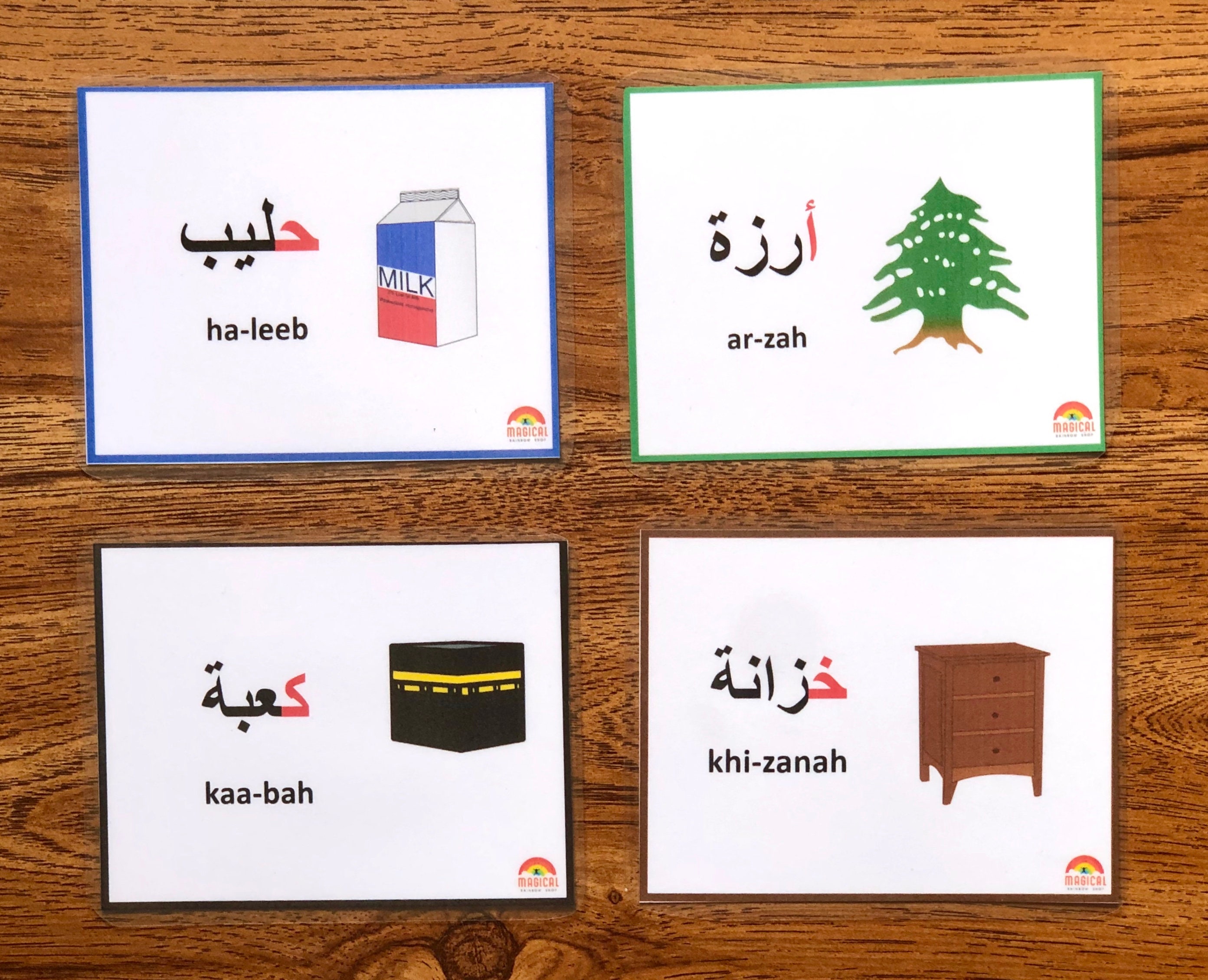 Arabic Letter & Picture Card, Arabic Flashcards, Arabic Alphabet ...