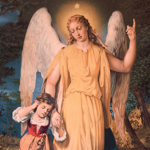 ANGEL Sh Catholic Picture Print - Etsy