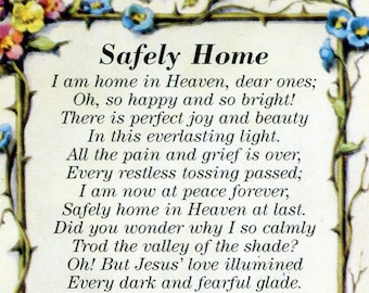 SAFELY HOME Holy Card Prayer Card pack of 25 | Etsy