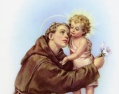 St. Anthony Lost Article Prayer Relic Holy Card Blessed - Etsy