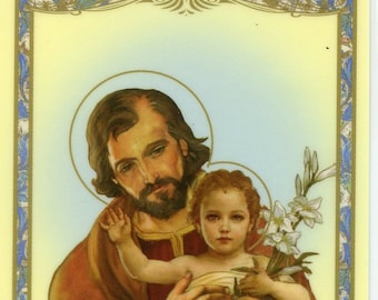 St Joseph Holy Card | Etsy