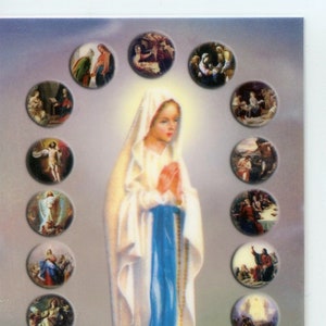 Our Lady of the Rosary 1 - Holy Card - Prayer Card -pack of 25 - Etsy