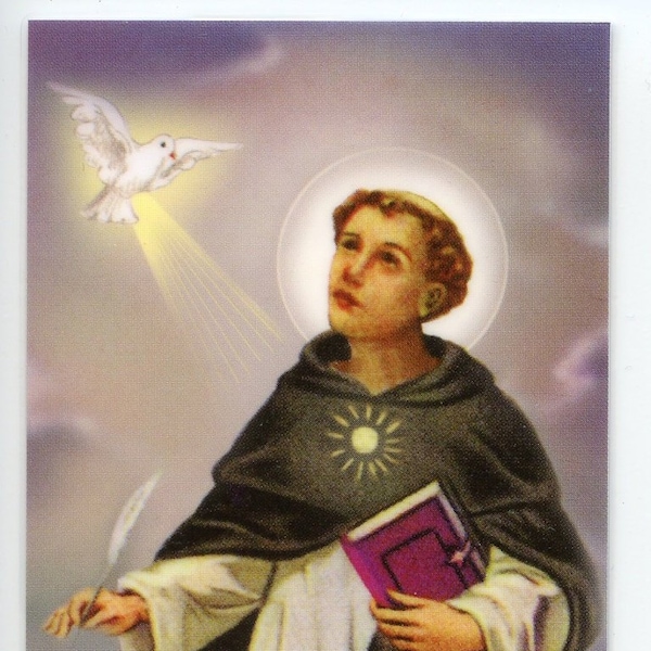 Thomas Aquinas Holy Card - Etsy