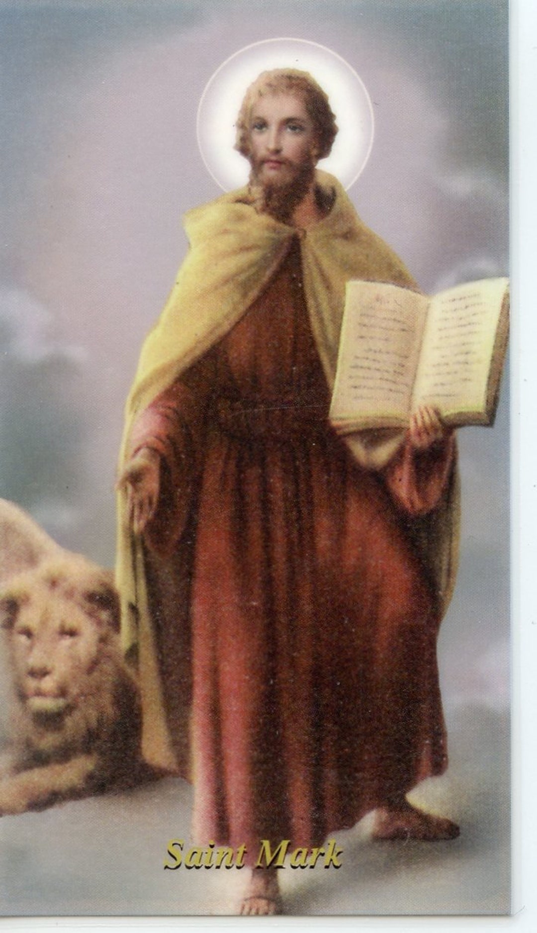 ST. MARK - Relic Holy Card - Blessed by Pope Francis - Etsy