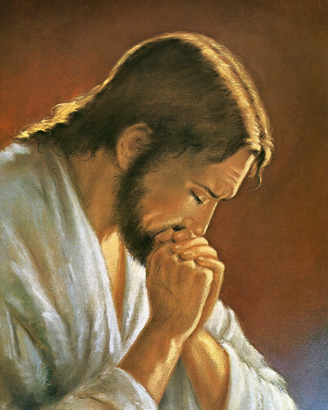 CHRIST IN PRAYER Catholic Picture Print - Etsy