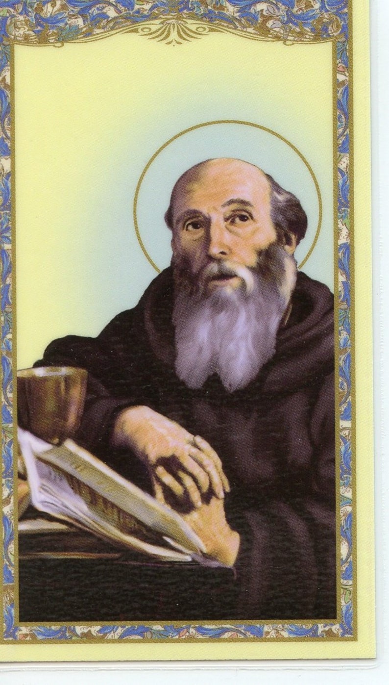 ST. BENEDICT - Relic Holy Card - Blessed by Pope Francis - Etsy