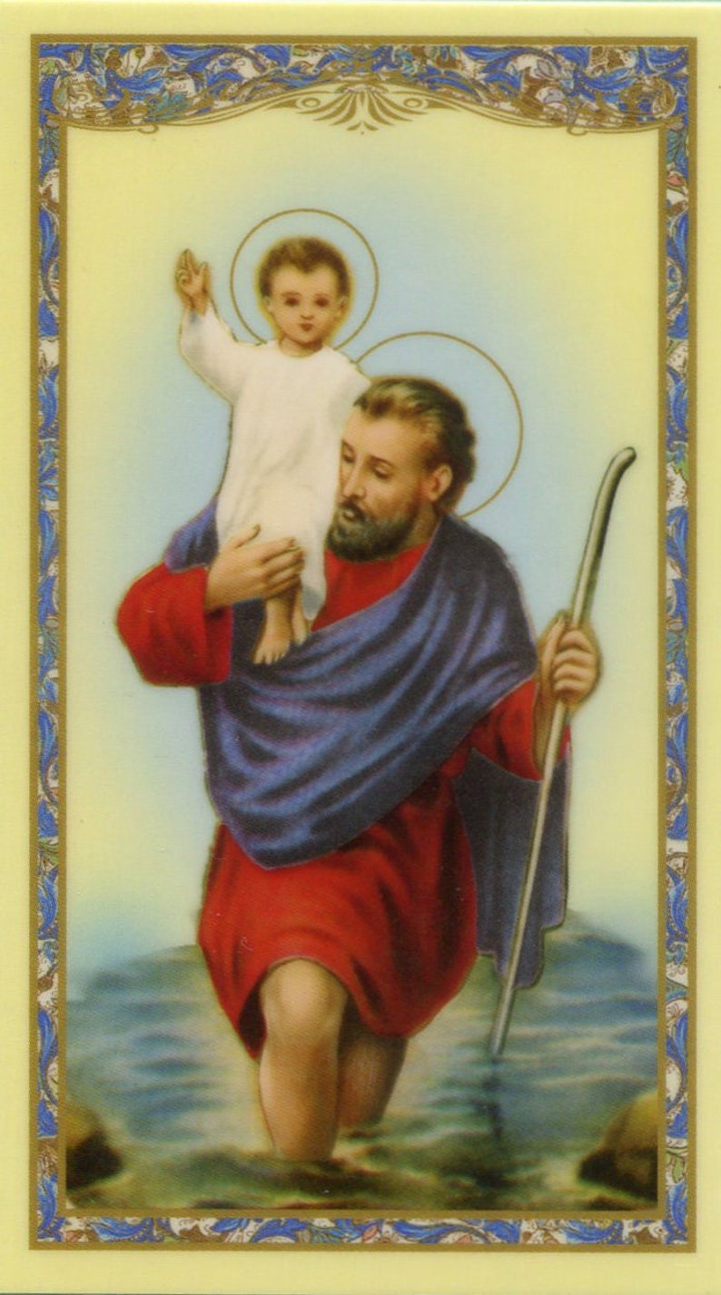 St. Christopher Motorist's Prayer 3 Holy Card Prayer Card pack of 25 - Etsy