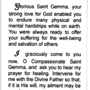 ST. GEMMA GALGANI - Relic Holy Card - Blessed by Pope Francis - Etsy